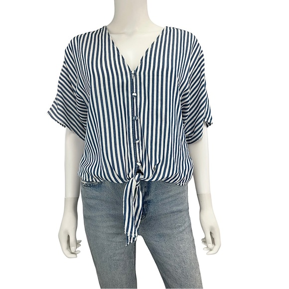 PAIGE | Tops | Paige Blue Striped Batwing Top | Poshmark